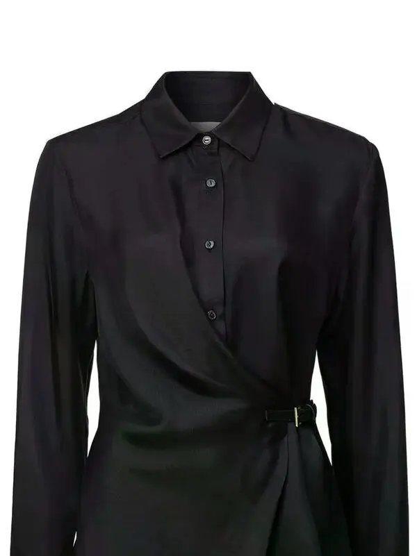 VIKTORIA & WOODS Hercules Draped Buckle-detail Shirt