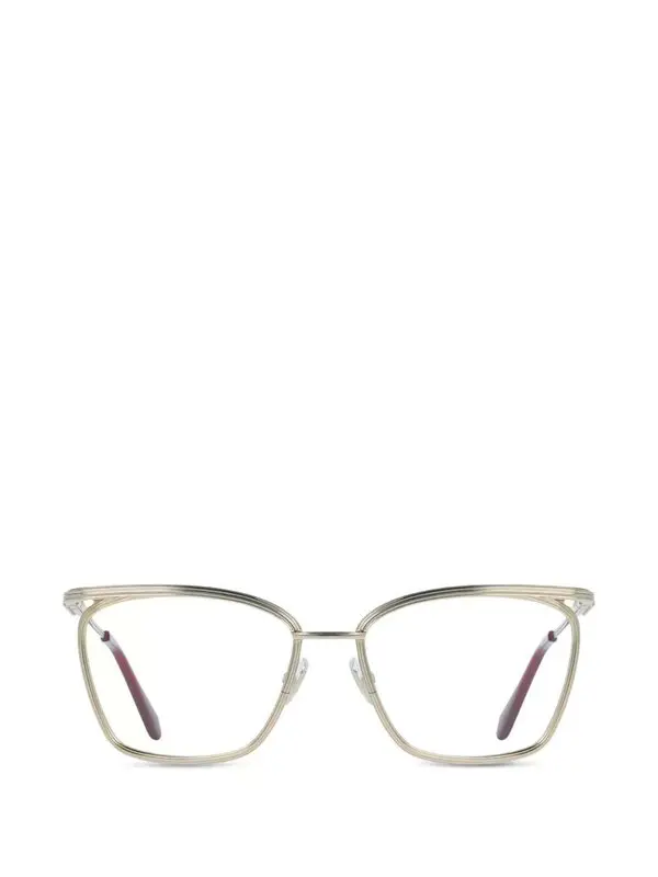 FERRAGAMO Square Frame Glasses - Gold