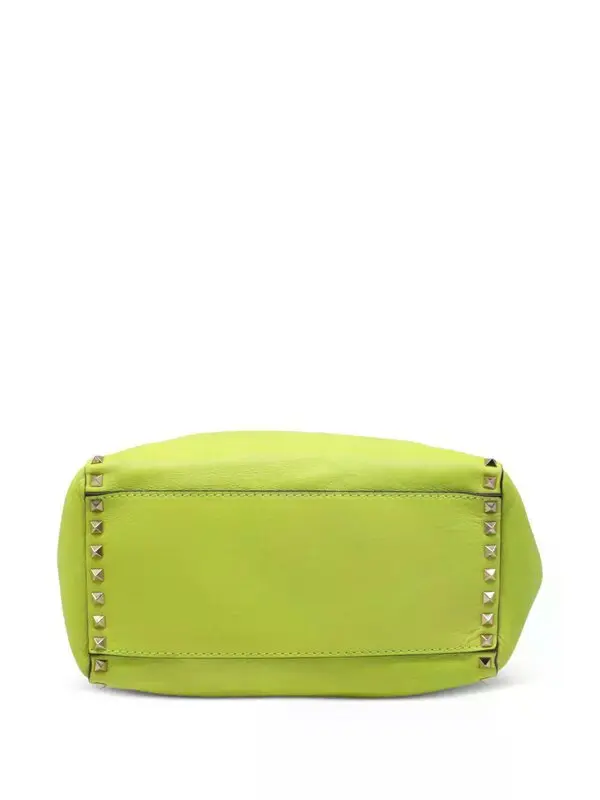 Valentino Garavani Rockstud Leather Tote Bag - Green