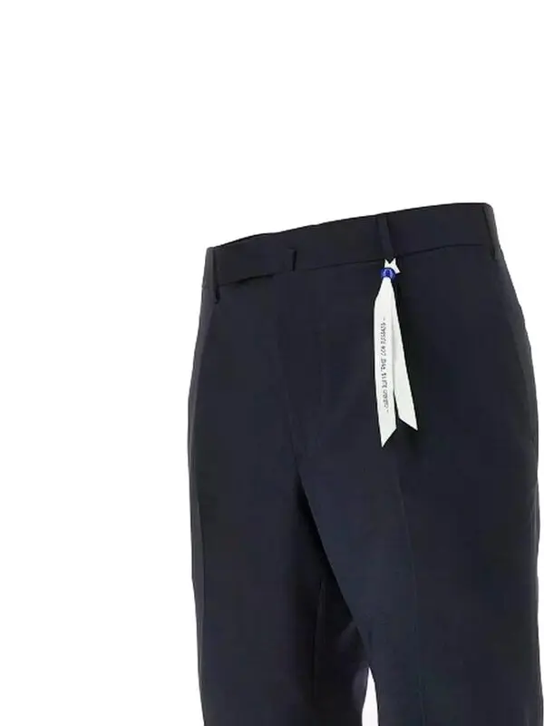 SANTANIELLO Pressed Crease Turn-up Trousers