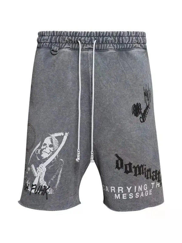 PALY Graphic Print Raw-cut Shorts