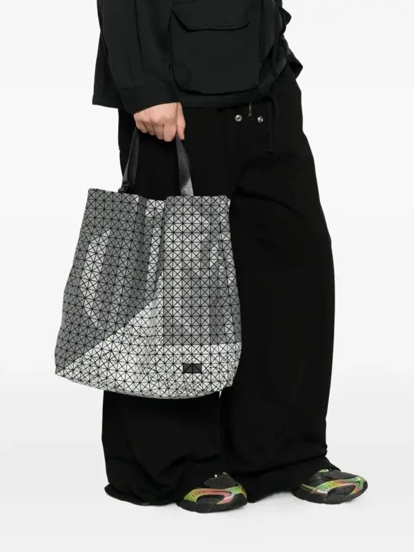 Issey Miyake Geometric Patterned Tote Bag