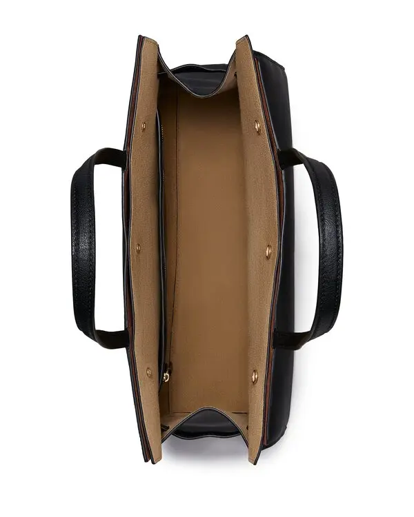 Tory Burch Lee Radziwill Leather Tote - Black