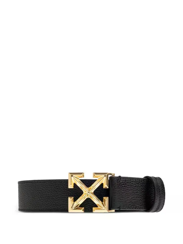 Off-White Arrow Buckle Grained Leather Belt