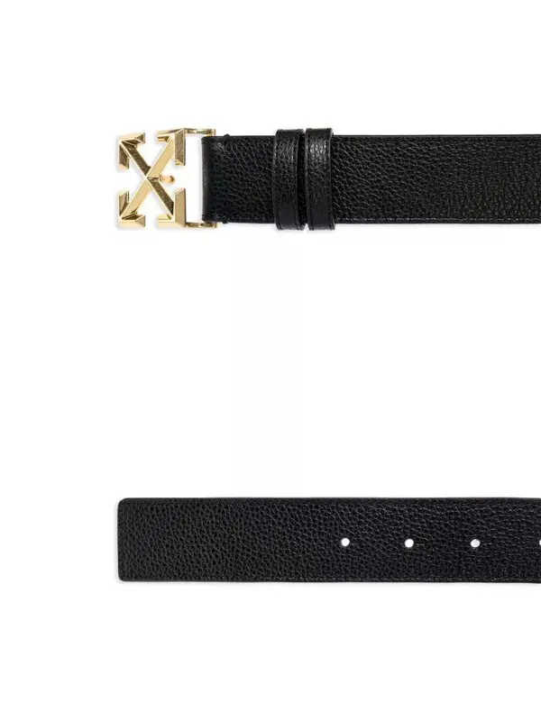 Off-White Arrow Buckle Grained Leather Belt