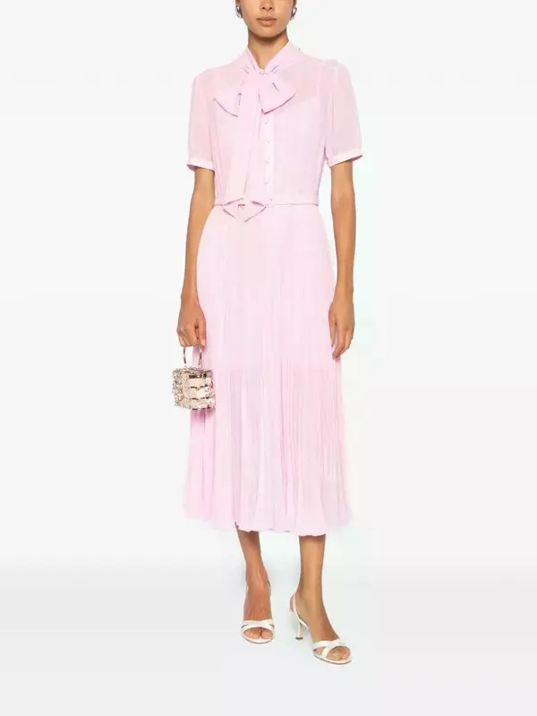 SELF-PORTRAIT Pleated Midi Dress