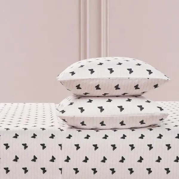 Juicy Couture Printed Microfiber Sheet Set - Butterfly Script