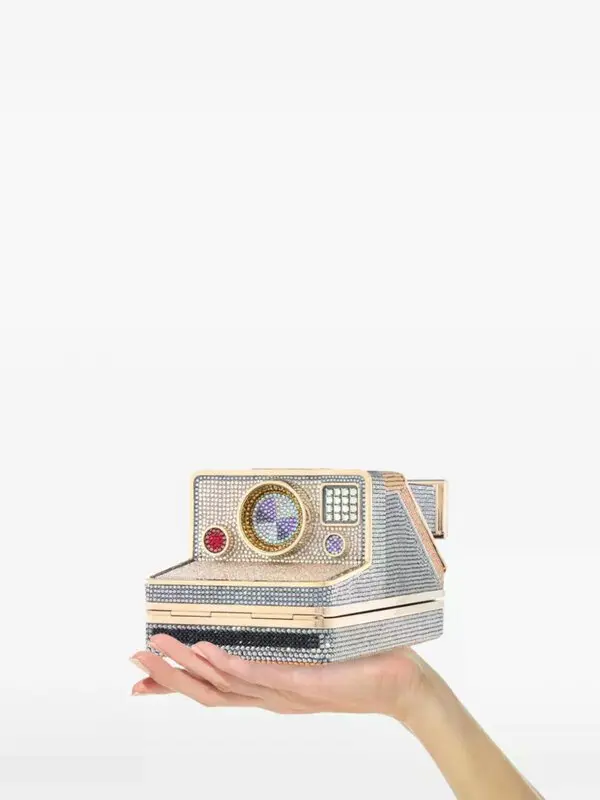 Judith Leiber Crystal Embellished Camera Clutch Bag