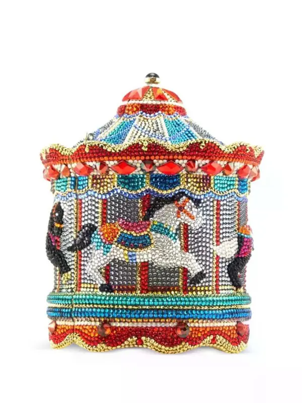 Judith Leiber Jane's Carousel Clutch Bag - Brown
