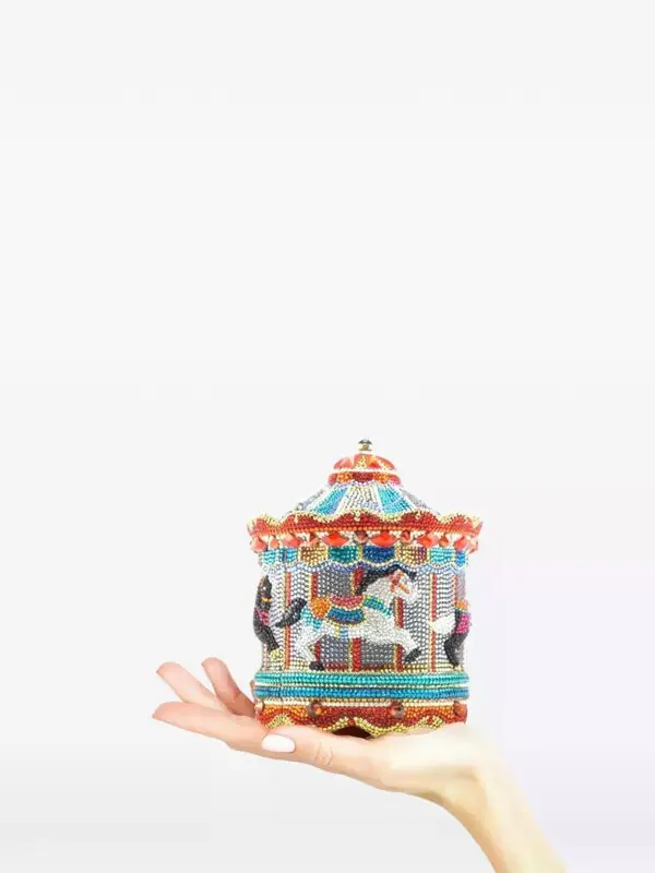 Judith Leiber Jane's Carousel Clutch Bag - Brown