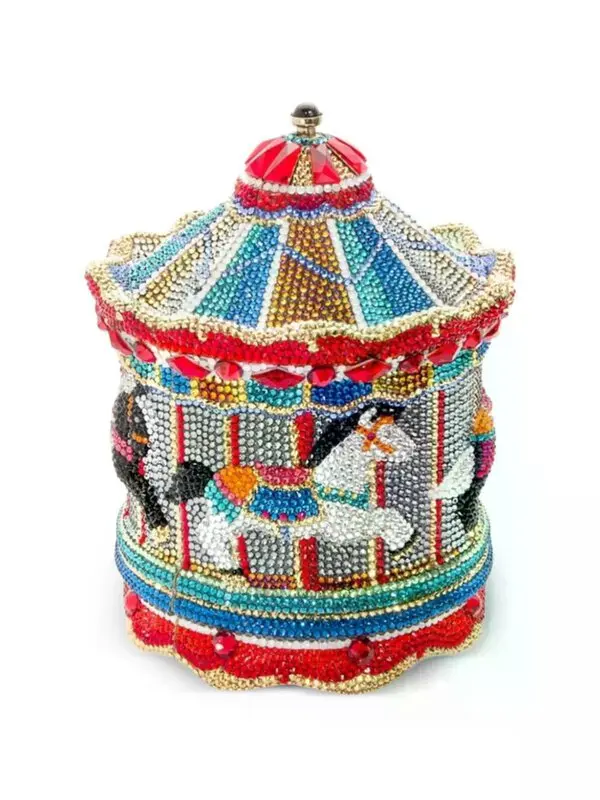 Judith Leiber Jane's Carousel Clutch Bag - Brown