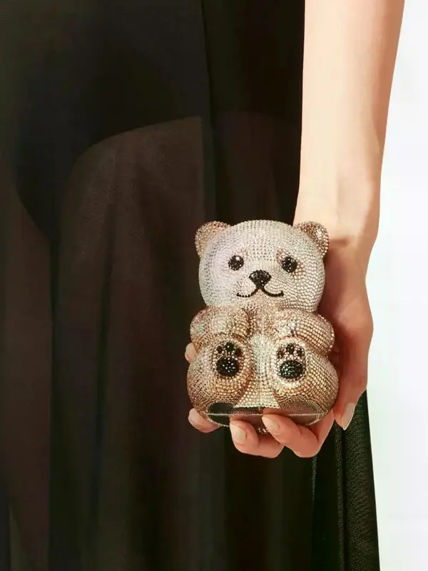 Judith Leiber Crystal-embellished Teddy Bear Clutch Bag - Brown