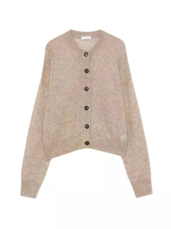 Brunello Cucinelli Sheer Knit Button-up Cardigan