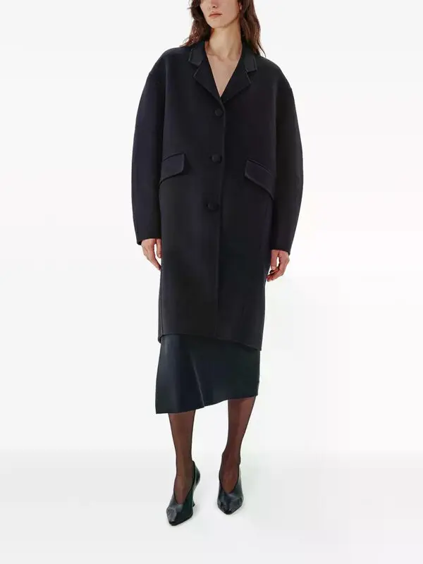Another Tomorrow Wool Cocoon Coat