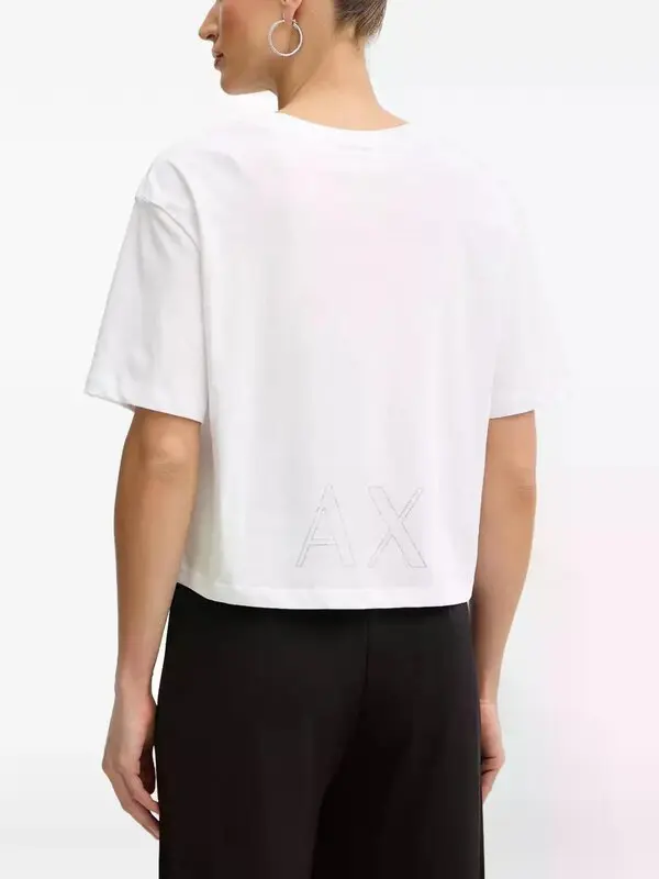 Armani Exchange Rhinestone Embellished Crewneck T-shirt