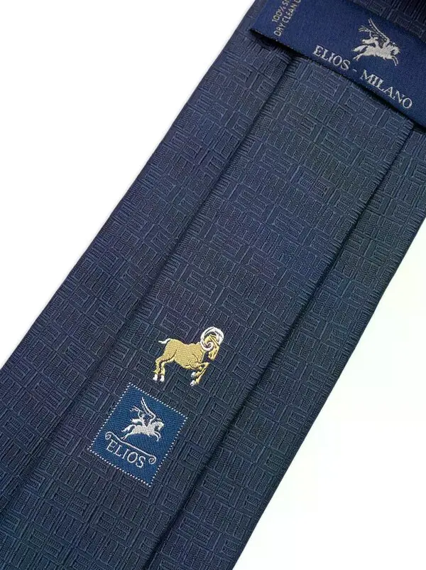 ELIOS Aries Embroidered Silk Tie