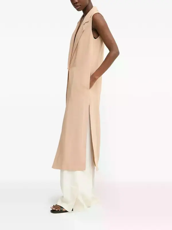SIMONA CORSELLINI Sleeveless Notch-lapel Coat