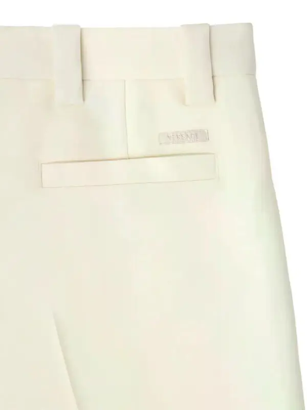 Versace Tailored Trousers With Logo Patch