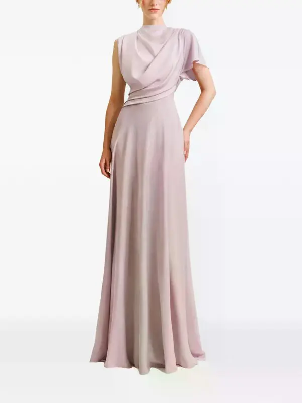 GEMY MAALOUF Draped Cut-out Dress - Pink