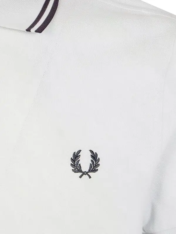 Fred Perry Logo-embroidered Polo Shirt - White
