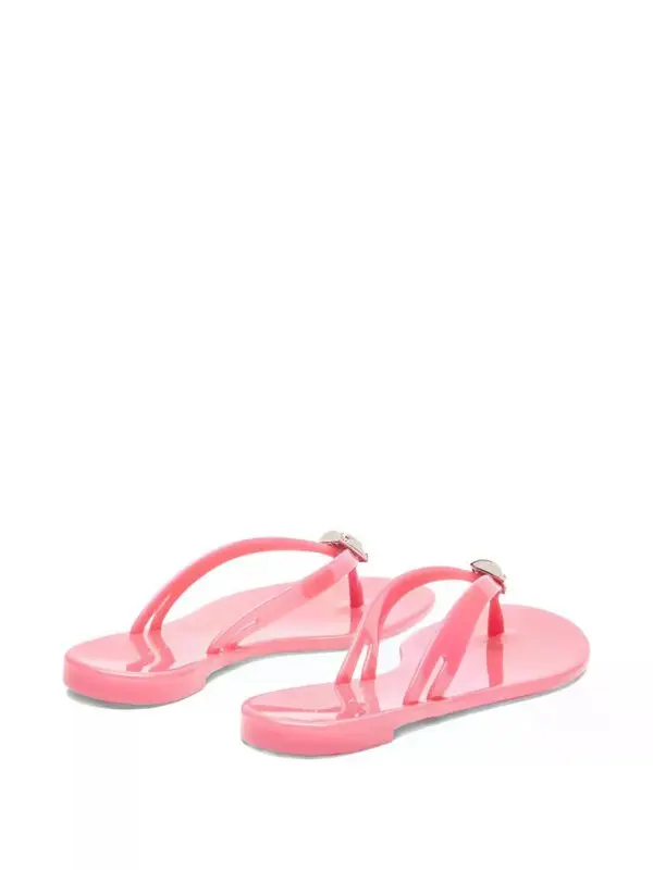 Casadei Crystal Embellished Flip Flops