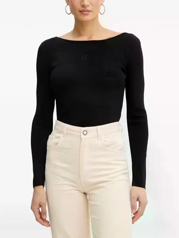 Armani Exchange Ribbed Long-sleeve Sweater
