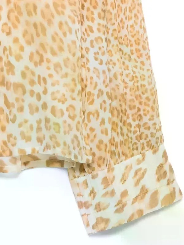 Roberto Cavalli 2000s Leopard Print Blouse