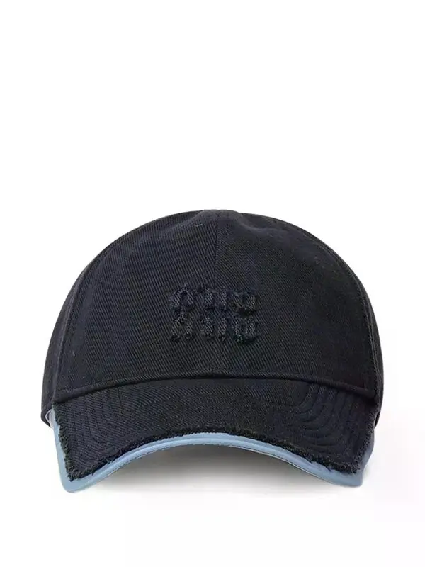 Miu Miu Drill And Poplin Baseball Cap - Blue