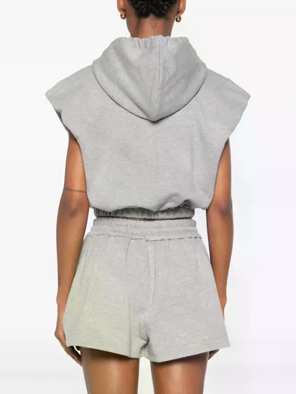 Fendi Logo Patch Sleeveless Hoodie
