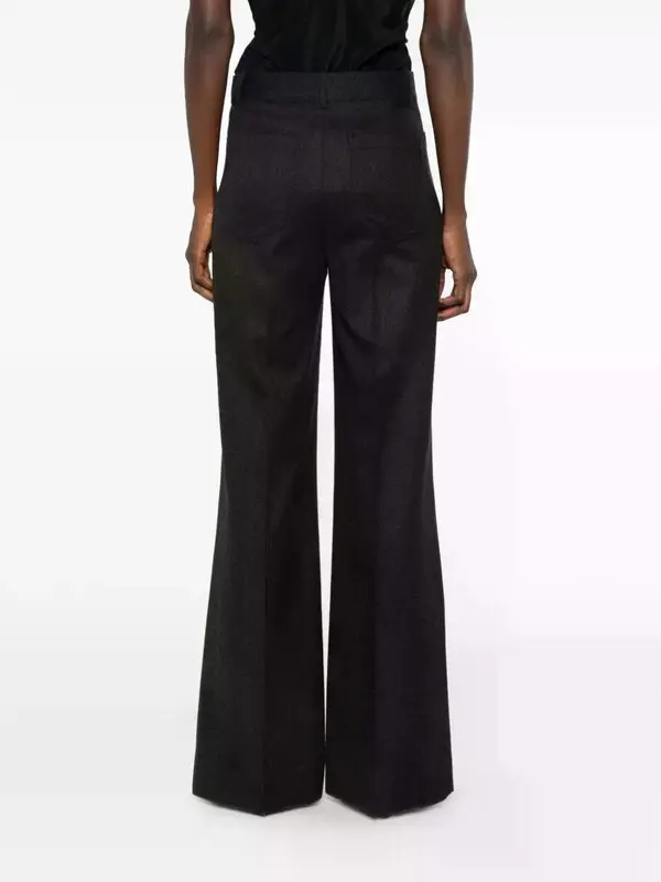 Victoria Beckham Flannel Wide-leg Trousers
