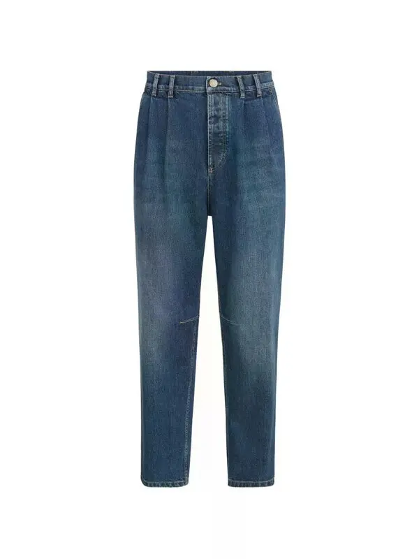 Brunello Cucinelli Iconic-fit Double Pleat Five-pocket Comfort Cotton Denim Trousers
