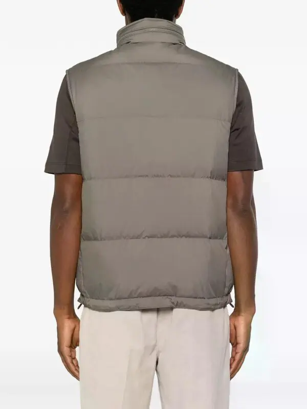 Brunello Cucinelli Lightweight Techno-fabric Down Vest With Packable Hood