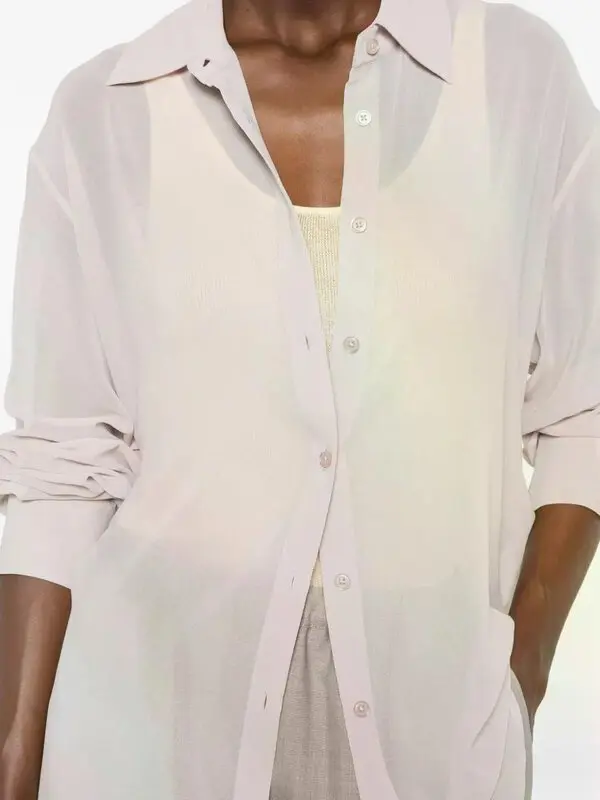 THE FRANKIE SHOP Sheer Button-up Shirt