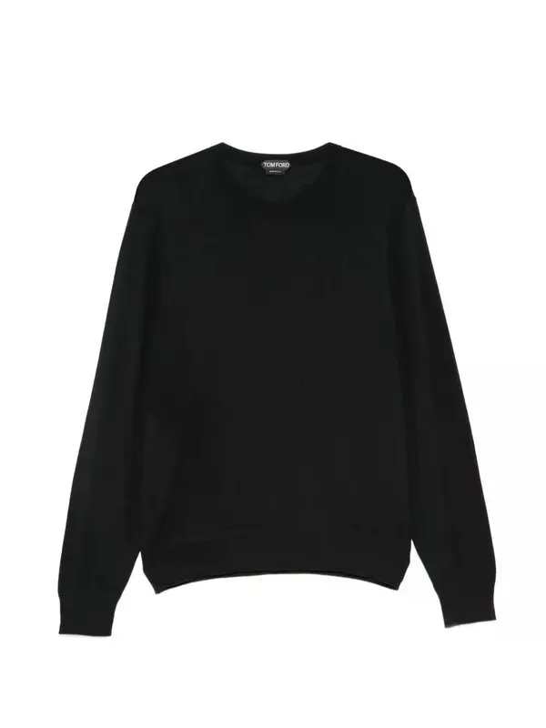 TOM FORD Long Sleeve Crew Neck Sweater - Black