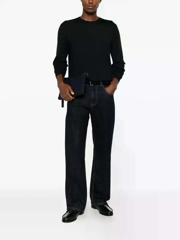 TOM FORD Long Sleeve Crew Neck Sweater - Black