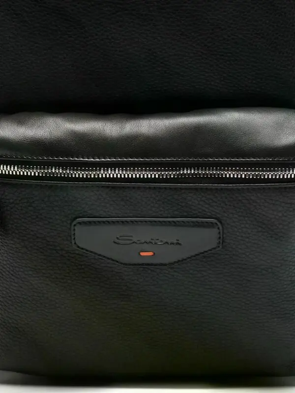 Santoni Grained Leather Backpack
