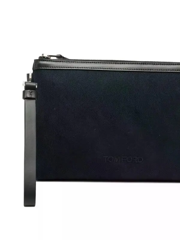 TOM FORD Logo-embossed Wrist-strap Clutch Bag