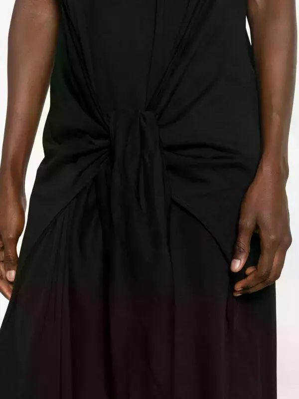 TOTEME Knotted Sleeveless Midi Dress - Black