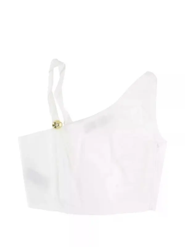 Federica Tosi One-shoulder Top With Hardware Detail - White