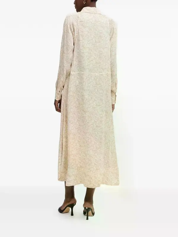 TRUSSARDI All-over Print Drawstring Waist Dress