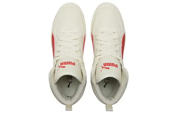 PUMA Rebound Joy Cv High Top Sneakers - Creamwhite/red