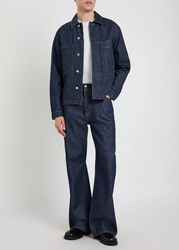 Stone Island Patch Pocket Denim Overshirt - Indigo