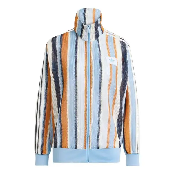 Adidas Knitted Firebird Track Jacket - Ash Blue