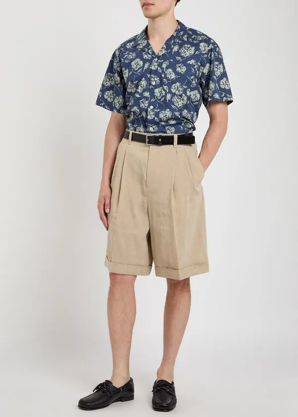 FORET Floral-print Cotton Shirt