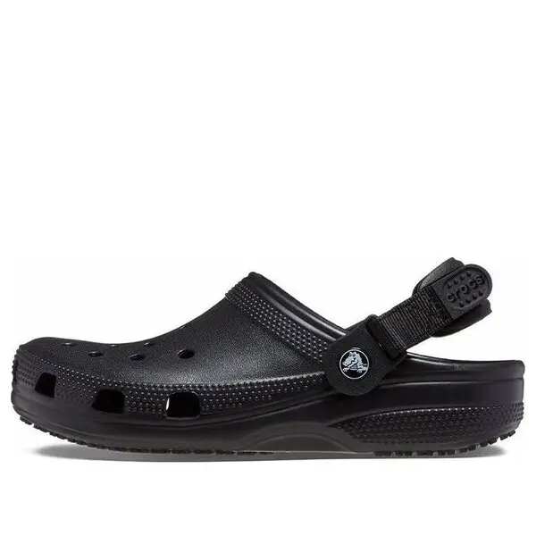 CROCS Adjustable Strap Clogs - Black