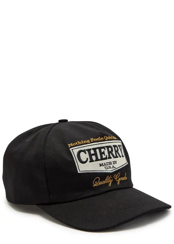CHERRY LOS ANGELES Logo Embroidered Woven Cap - Black