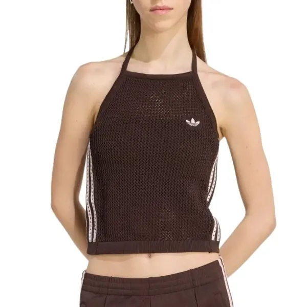 Adidas Crochet Halter Top - Brown