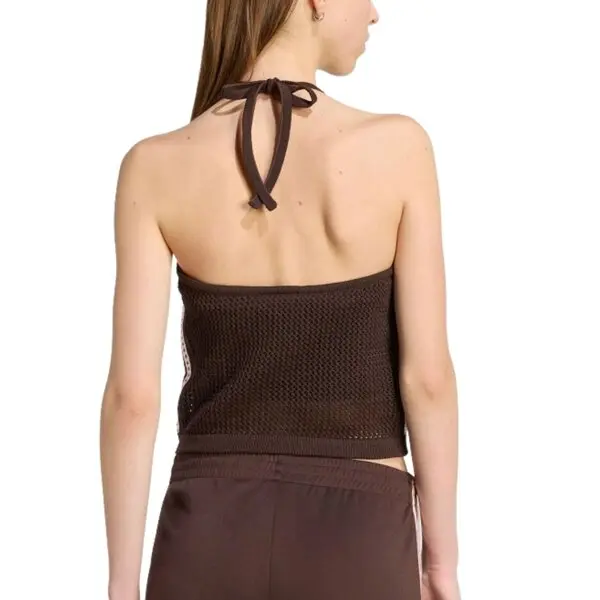 Adidas Crochet Halter Top - Brown
