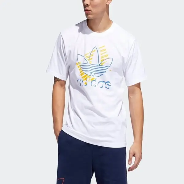Adidas Originals Trefoil Art Tee Round Neck Short Sleeve - White