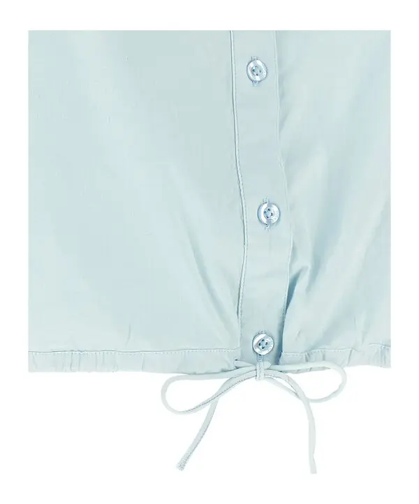 ROTATE BY BIRGER CHRISTENSEN Buttoned Drawstring Crop Top